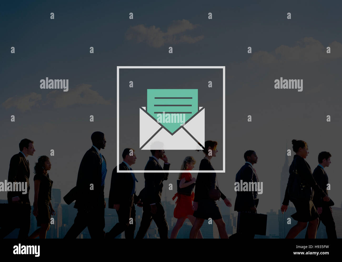 Email Message Icon Communication Letter Concept Stock Photo - Alamy