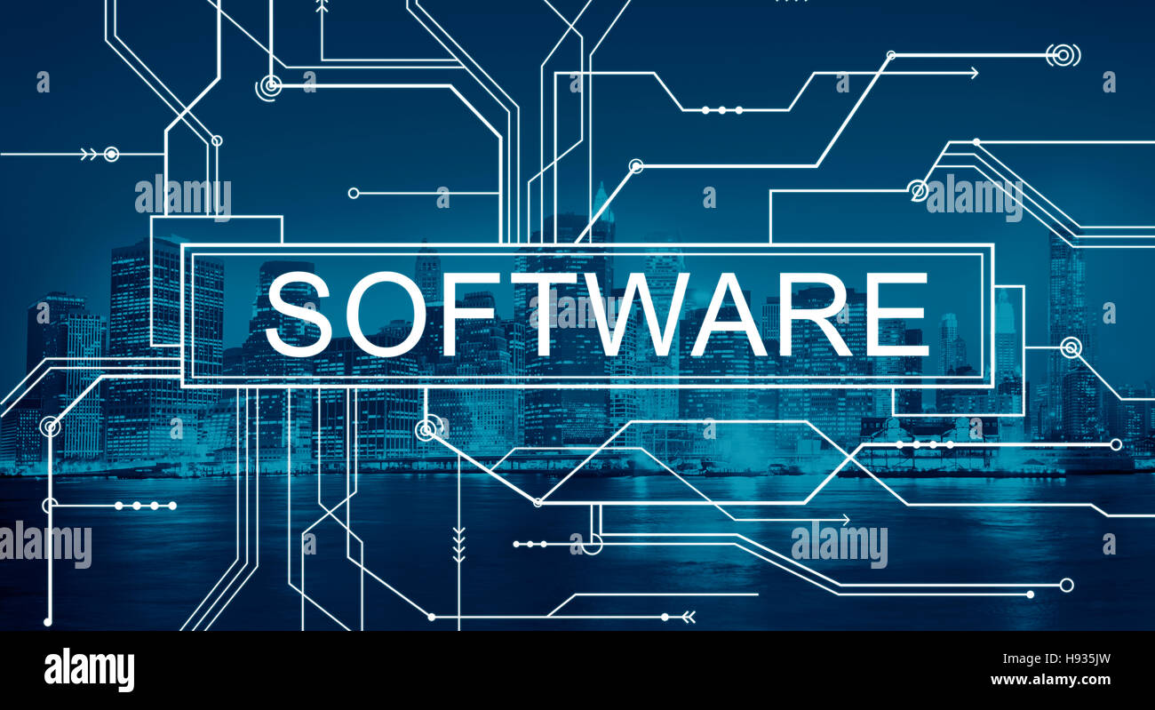 Software Digital Electronics Internet Program Web Concept Stock Photo ...