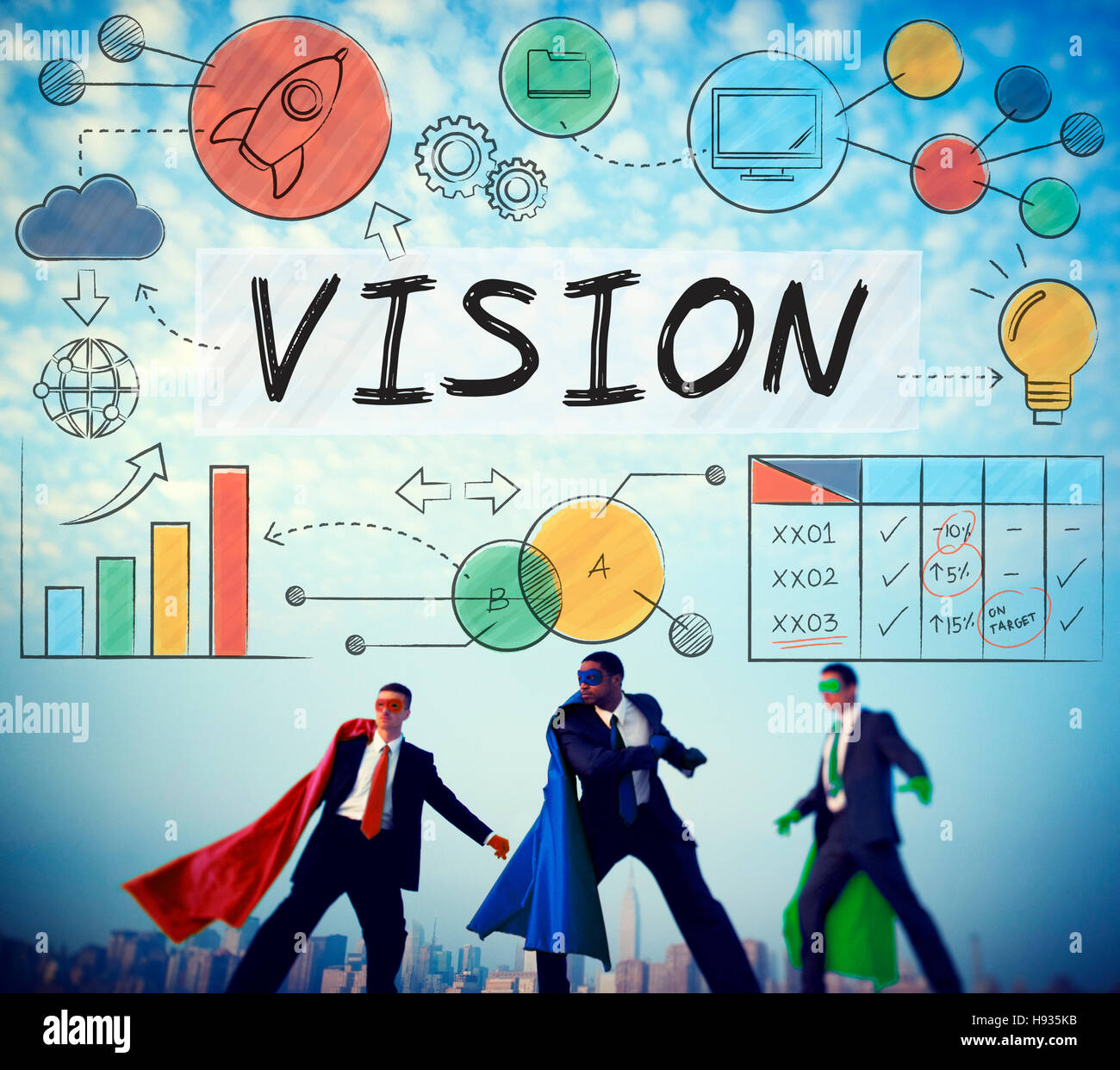 Vision Business Growth Corporate Target Concept Stock Photo - Alamy