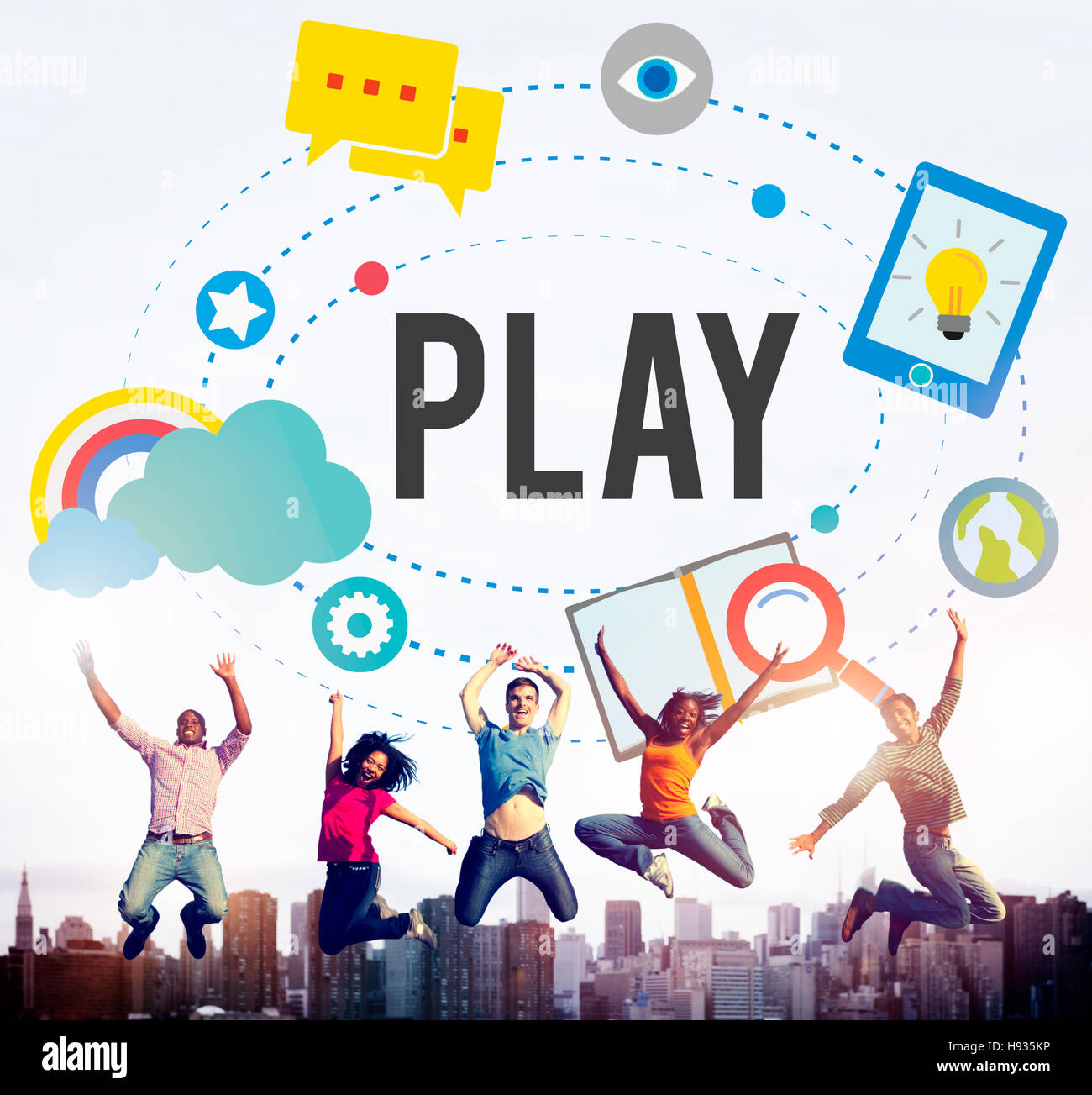 Play Playful Enjoyment Imagination Create Concept Stock Photo - Alamy