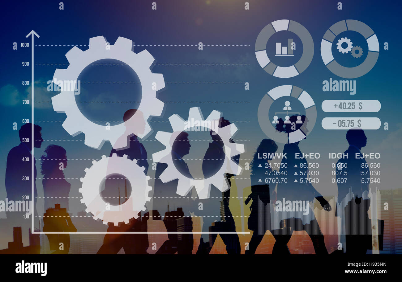 Cog Collaboration Graph Analysis Teamwork Concept Stock Photo - Alamy