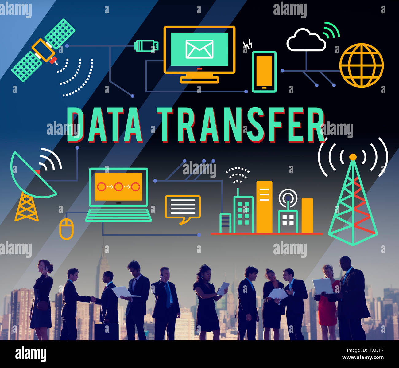 Data Transfer Technology Network Operation Information Concept Stock ...