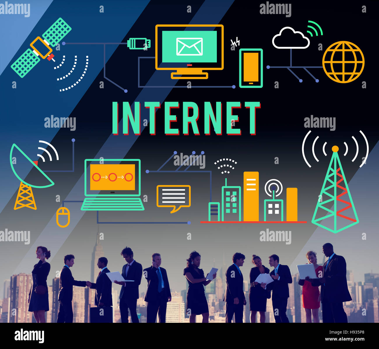 Internet Connection Online Technology Network Concept Stock Photo - Alamy
