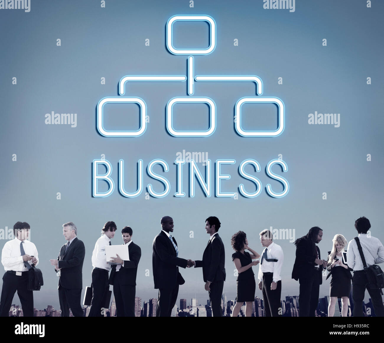 Business Organization Chart Company Concept Stock Photo - Alamy