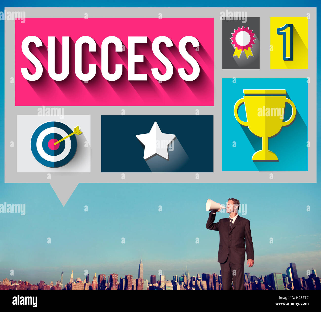 Success Successful Goal Achievement Complete Concept Stock Photo - Alamy
