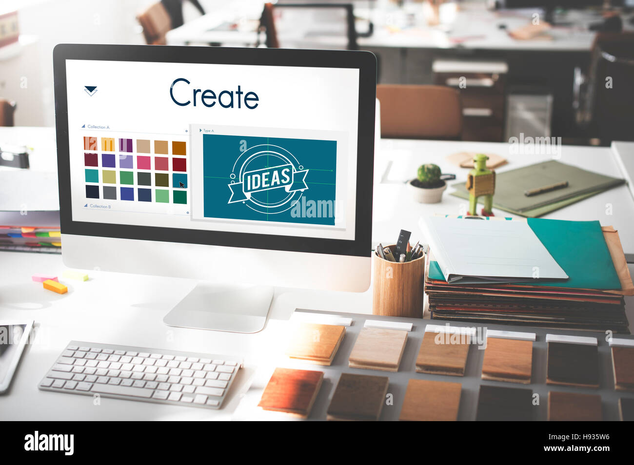 Create Inspiration Design Logo Concept Stock Photo - Alamy