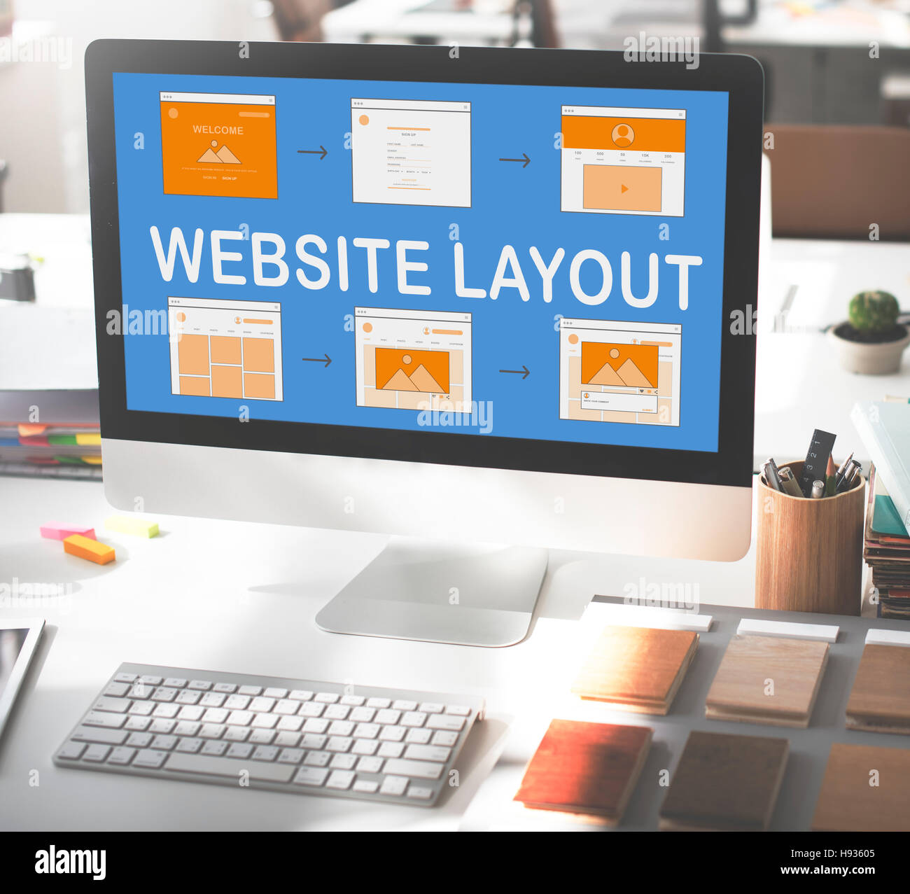 Web Template Website Design Concept Stock Photo - Alamy