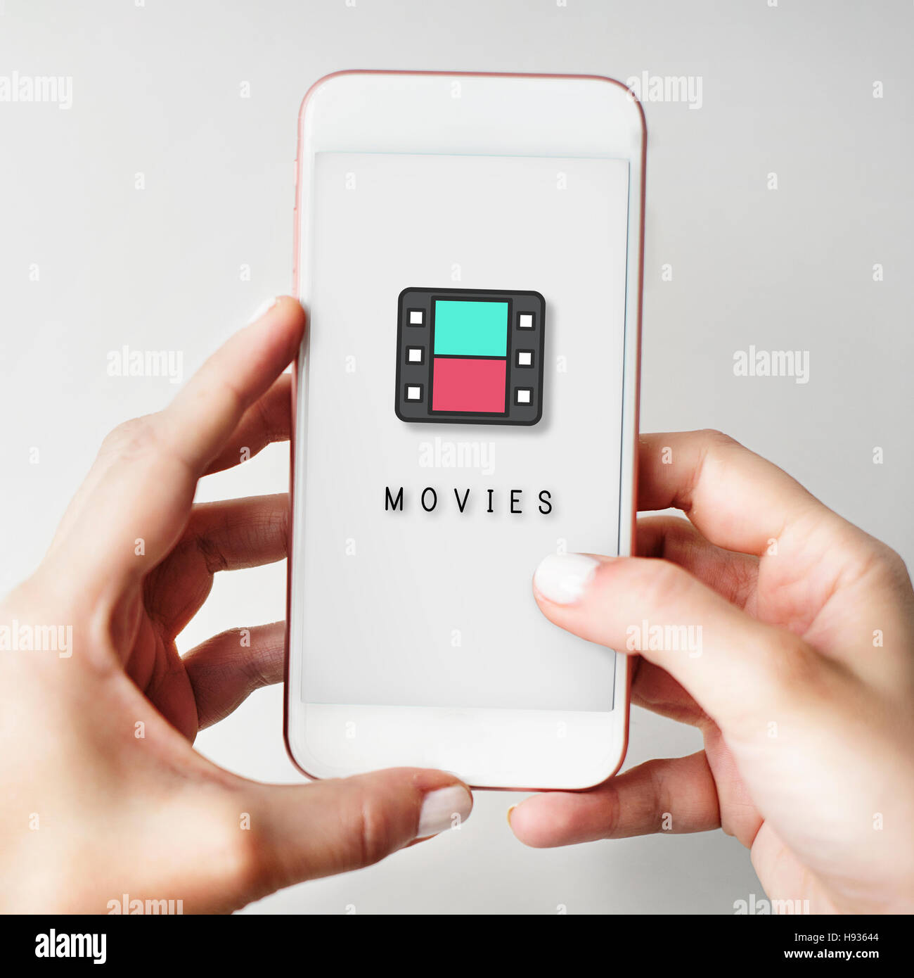 Movie Film Reel Cinema Media Graphic Concept Stock Photo - Alamy