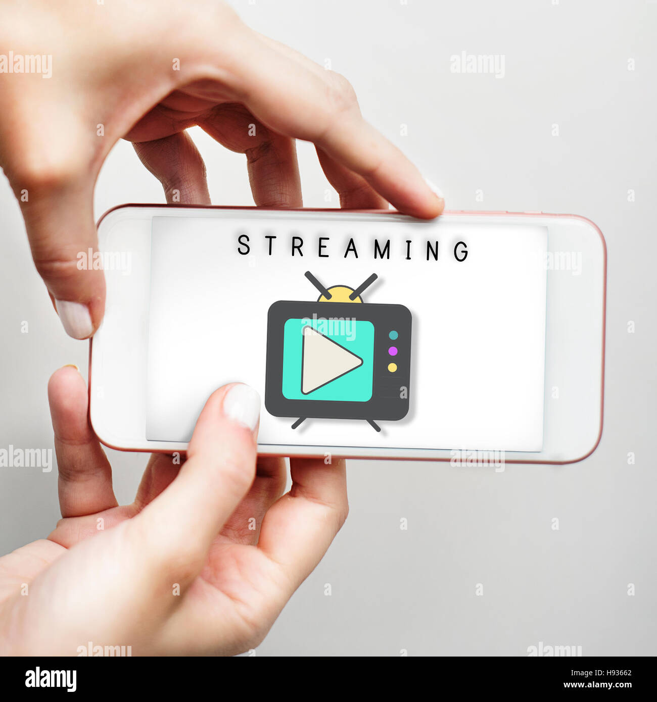 TV Play Button Media Entertainment Graphic Concept Stock Photo - Alamy