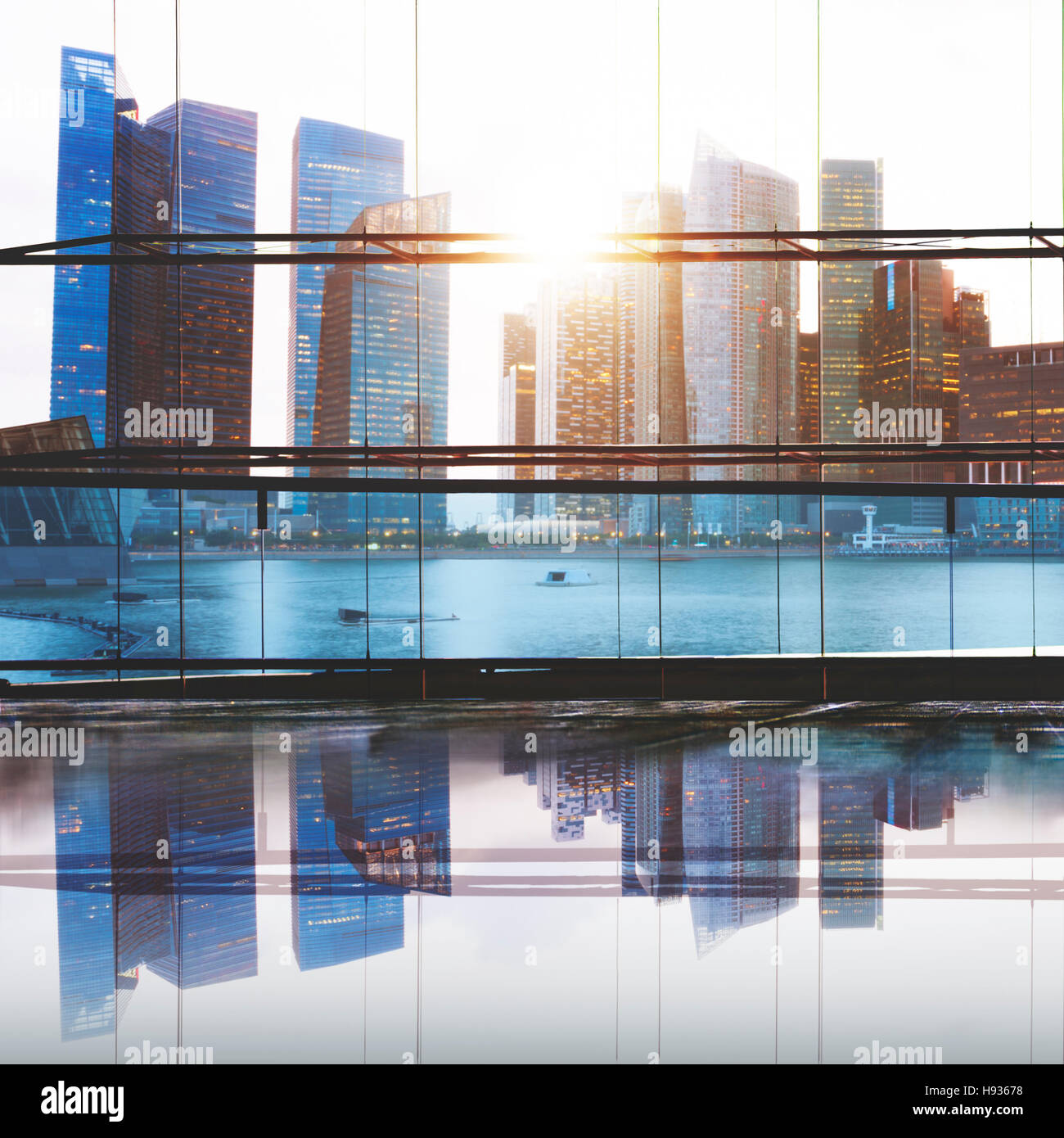 City Lights Urban Scenic View Buildings Concept Stock Photo - Alamy