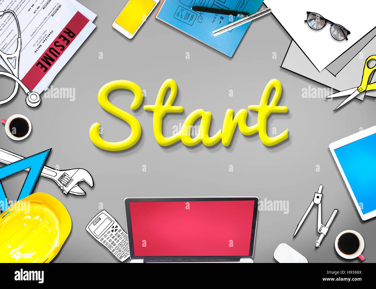 Start Launch Motivate Activation Begin Concept Stock Photo - Alamy