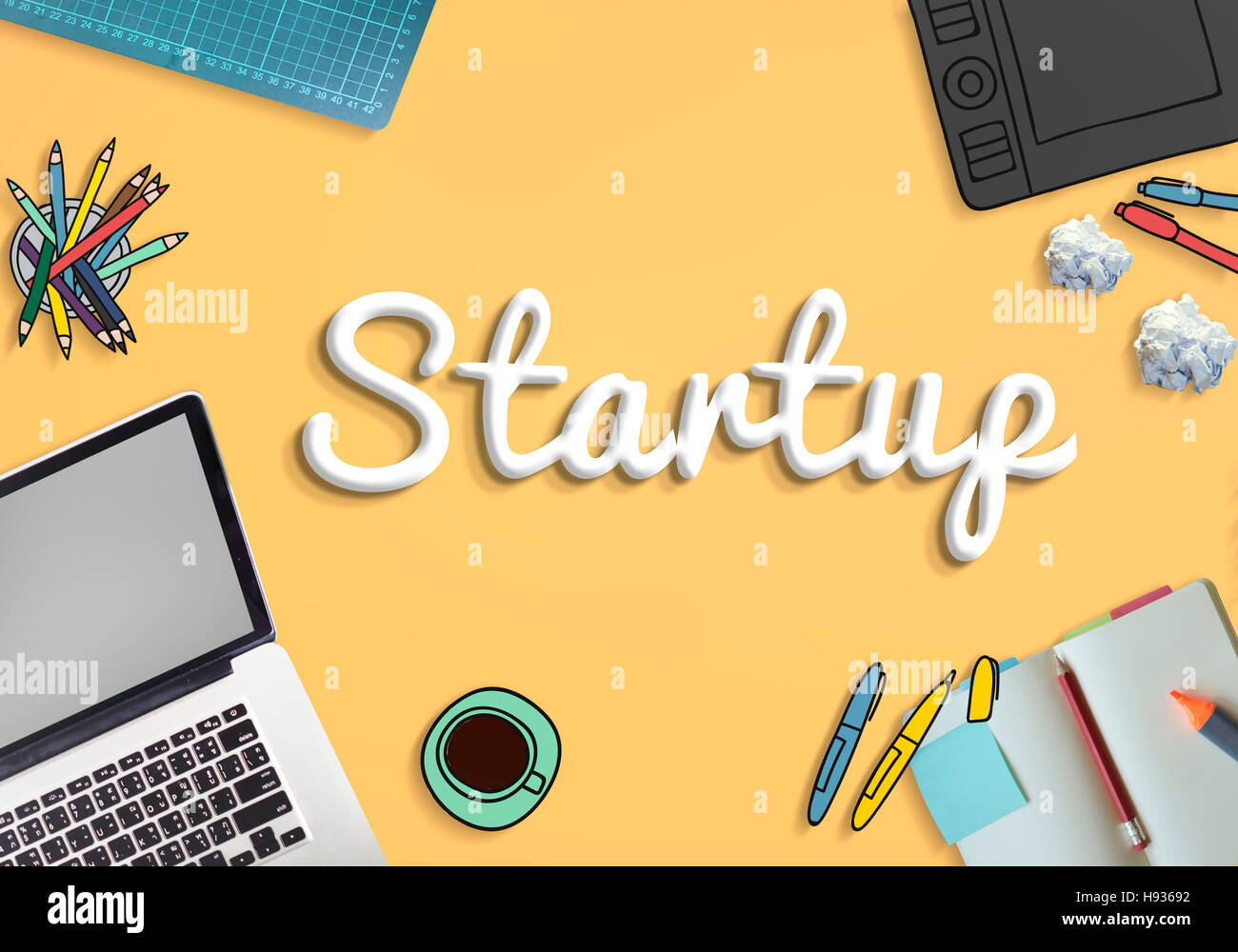 Start up New Business Vision Mission Concept Stock Photo - Alamy