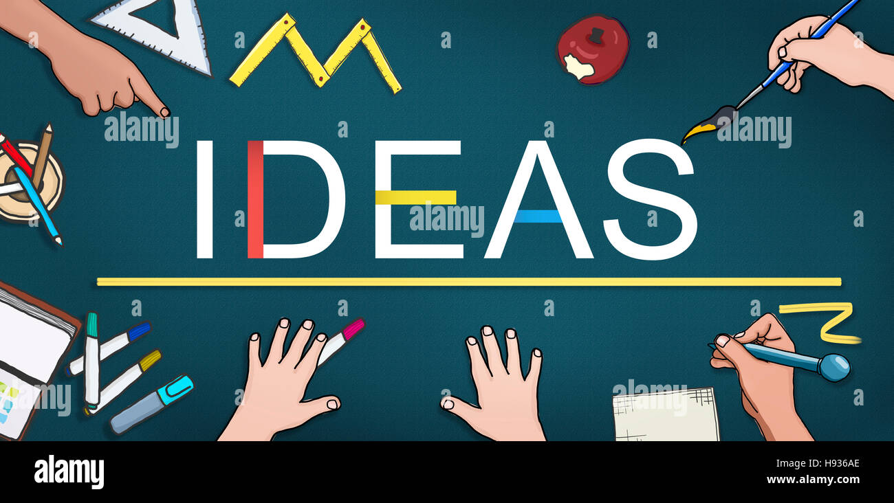 Ideas Idea Vision Design Plan Objective Mission Concept Stock Photo - Alamy