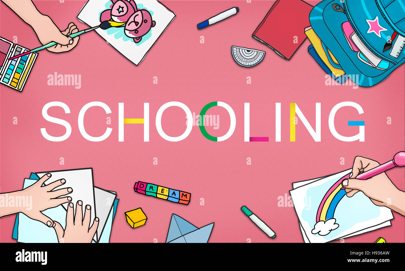 School Schooling Student Knowledge Educational Concept Stock Photo - Alamy