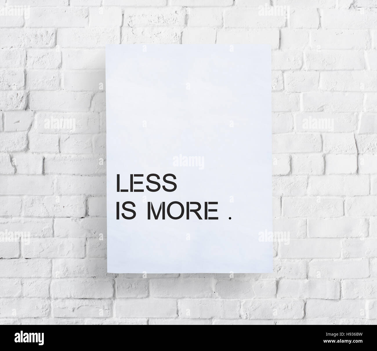 Less is More Minimal Simplicity Easiness Plainness Concept Stock Photo ...