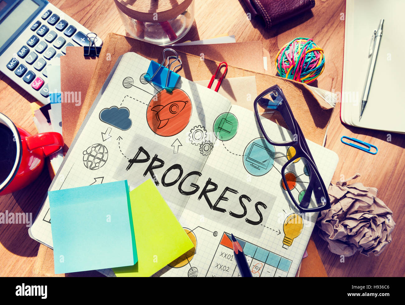 Progress Development Growth Innovation Advancement Concept Stock Photo ...