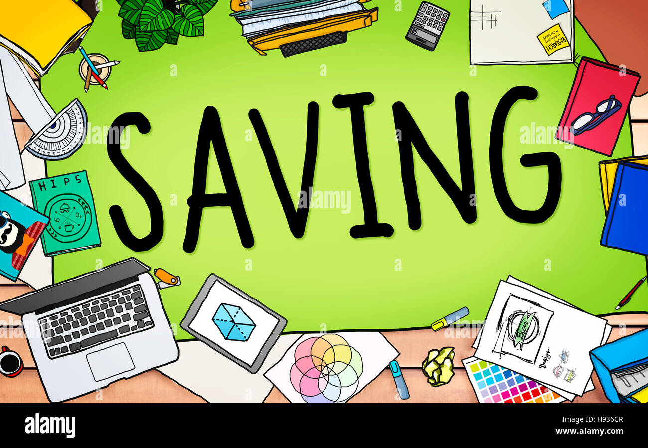 Saving Save Money Finance Budget Banking Concept Stock Photo - Alamy
