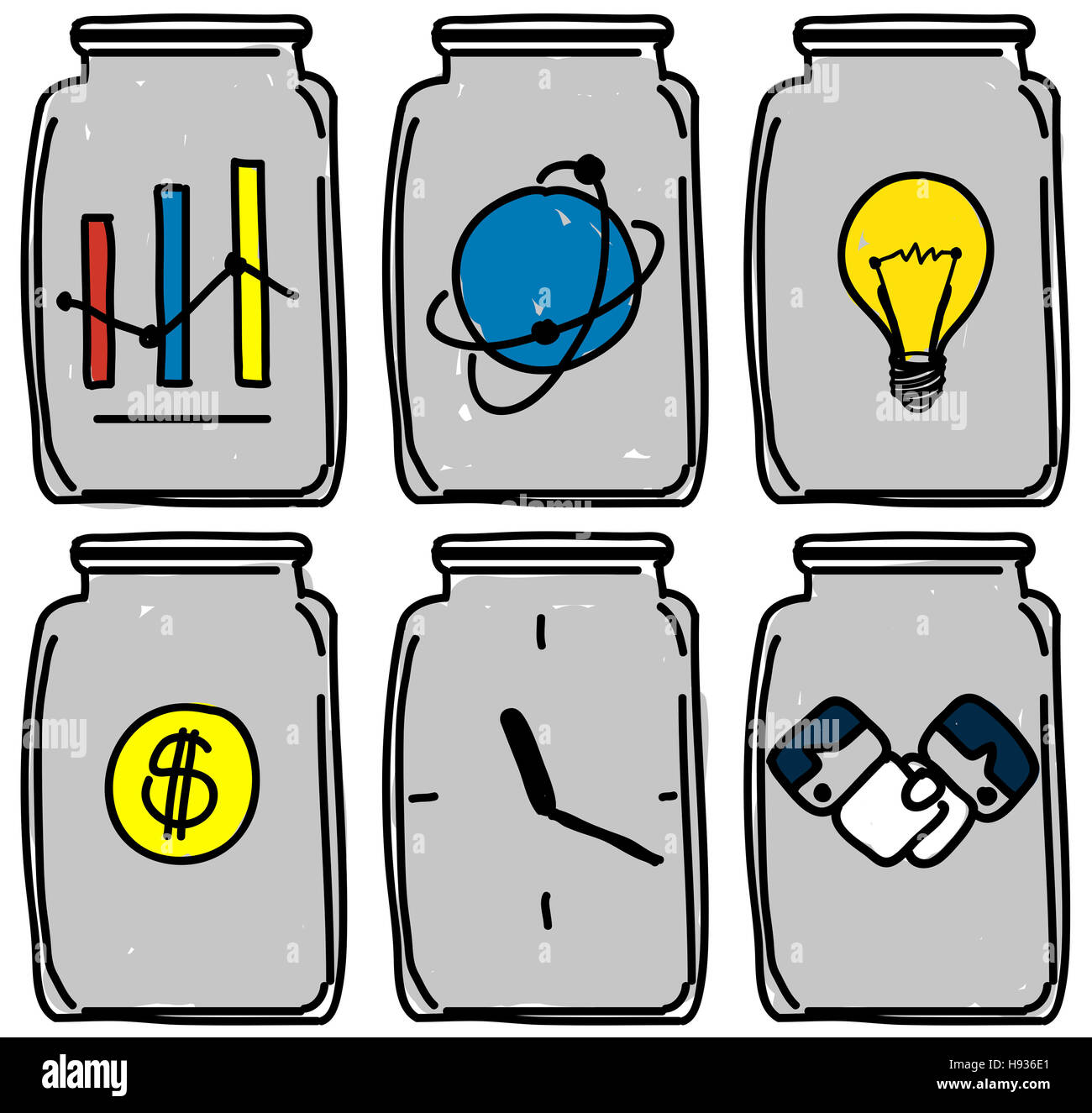 Planning FInancial Interaction Connection Social Concept Stock Photo ...