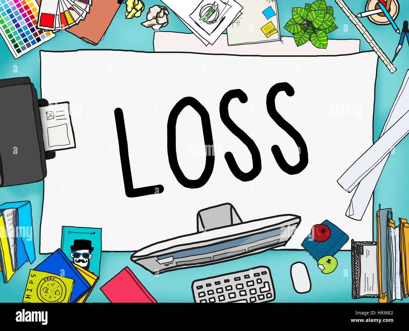 Loss Risk Debt Economy Finance Concept Stock Photo - Alamy