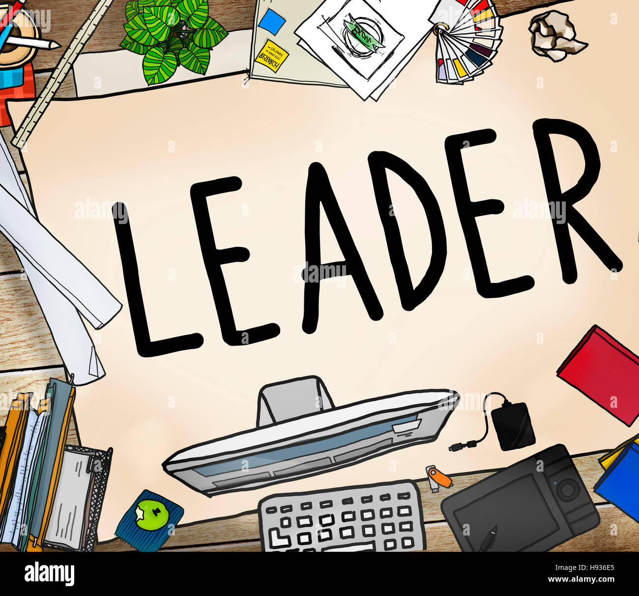 Leader Leadership Manager Management Director Concept Stock Photo - Alamy