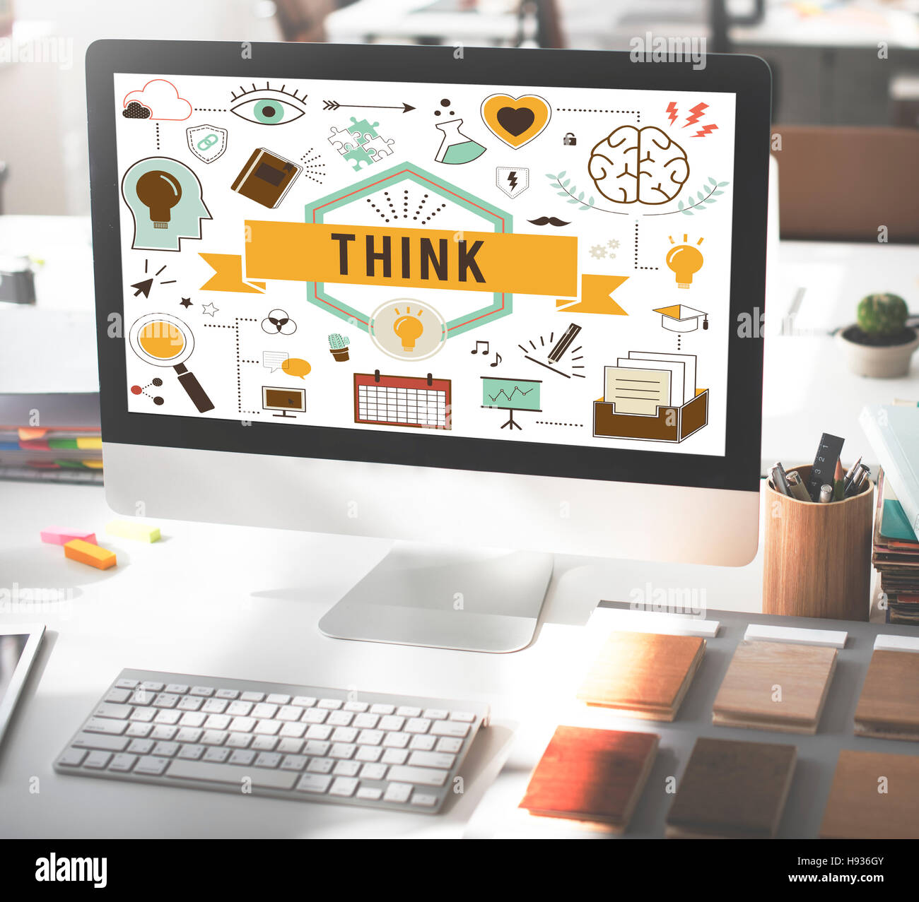 Think Inspiration Motivation Thinking Concept Stock Photo - Alamy