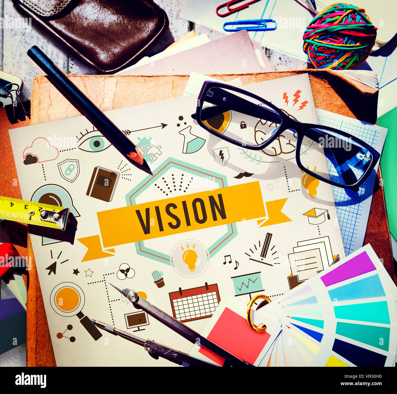 Vision Inspiration Motivation Thinking Think Concept Stock Photo - Alamy