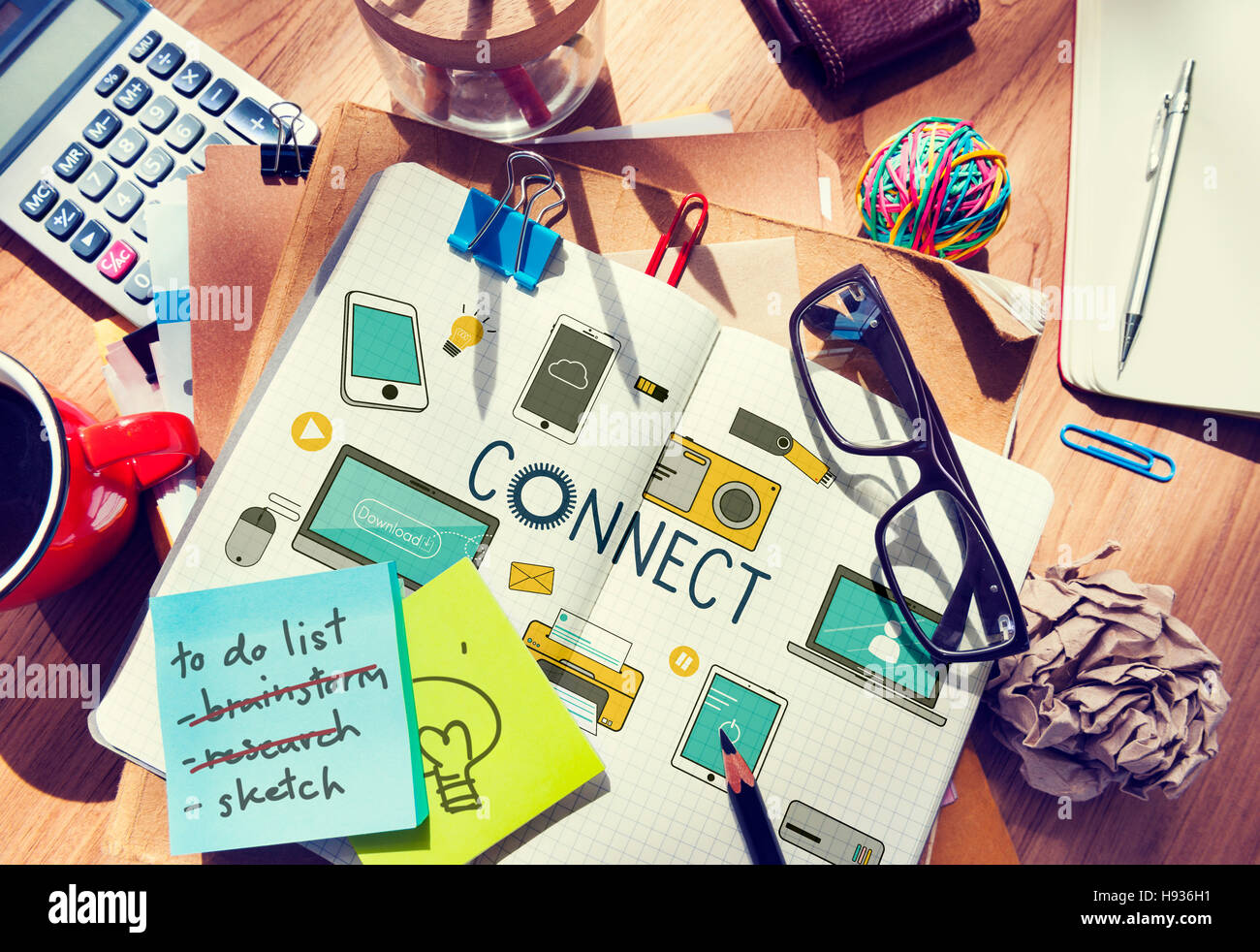 Connect Connection Devices Technology Communicztion Concept Stock Photo ...