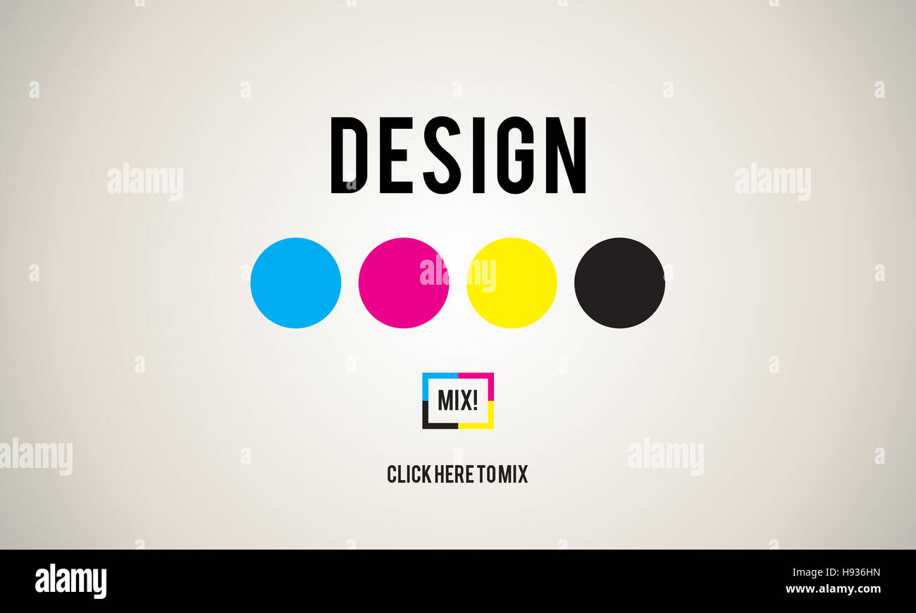 CMYK Ink Design Graphics Creativity Concept Stock Photo - Alamy