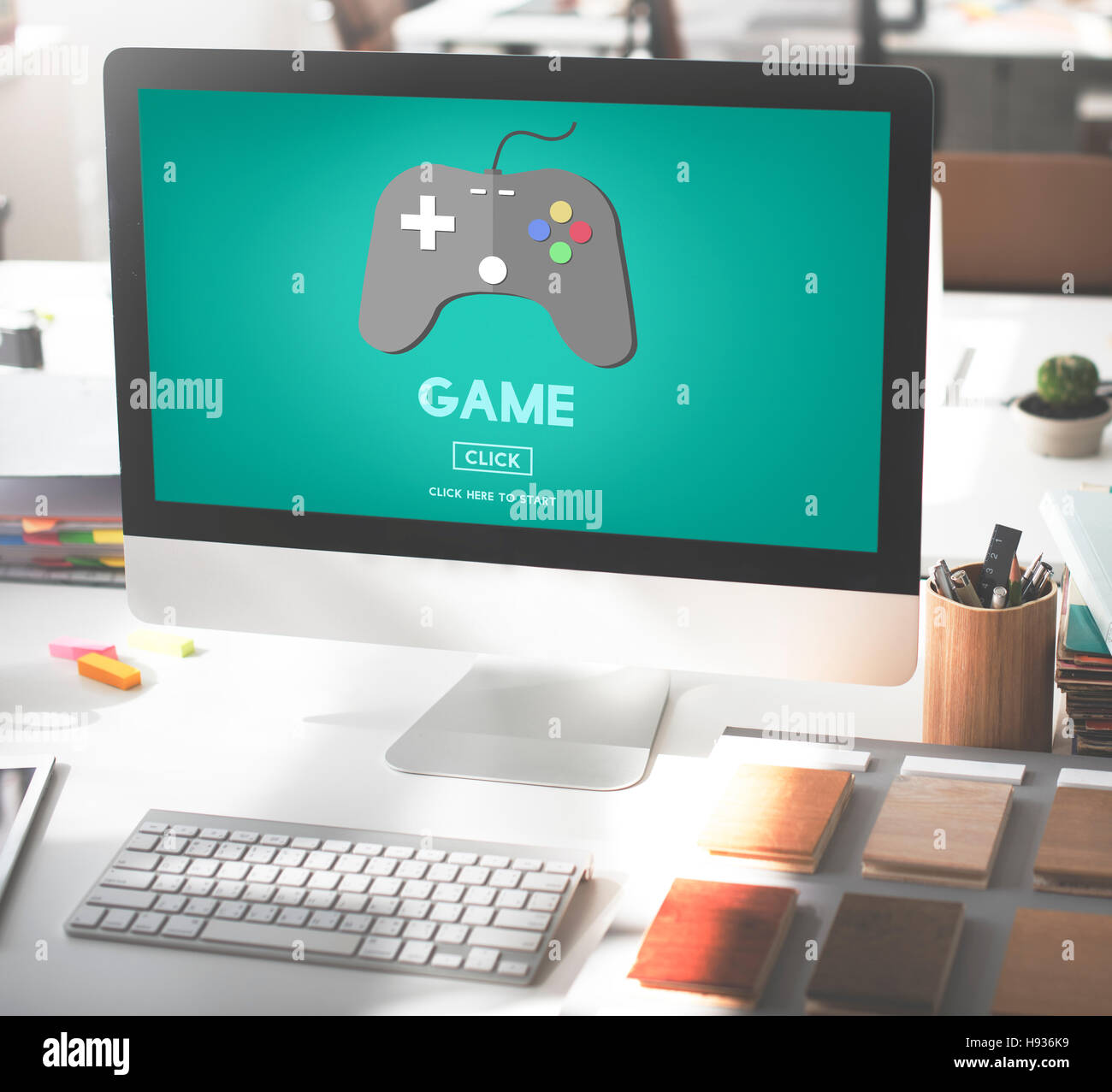 Game Gaming Fun Hobby Leisure Technology Concept Stock Photo - Alamy