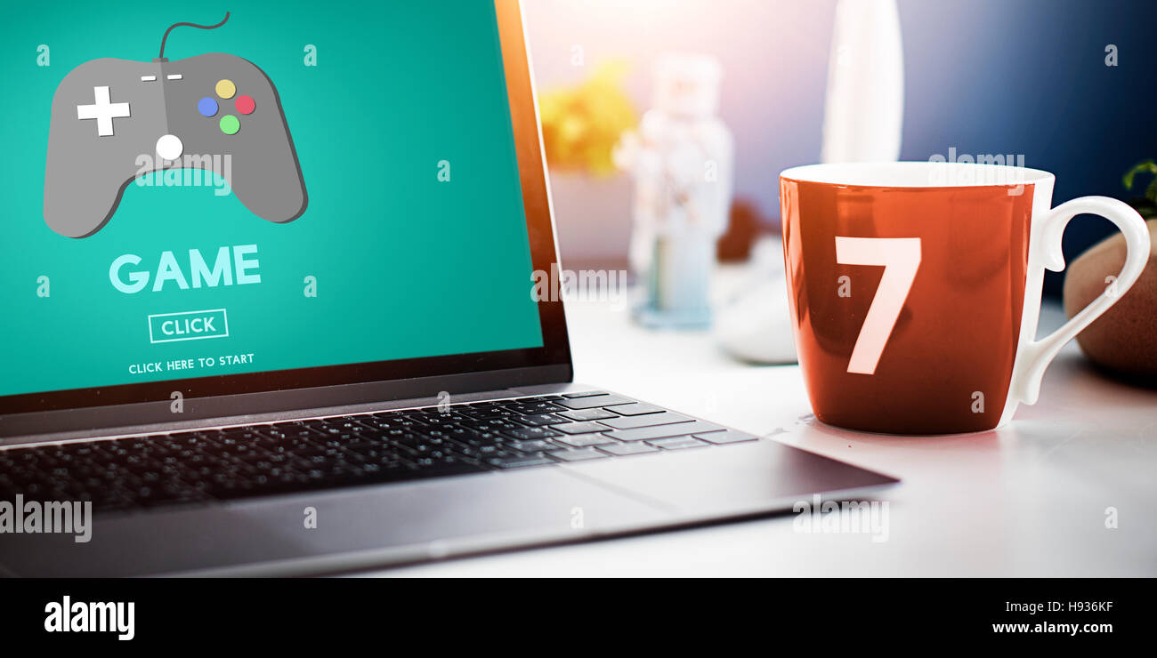 Game Gaming Fun Hobby Leisure Technology Concept Stock Photo - Alamy