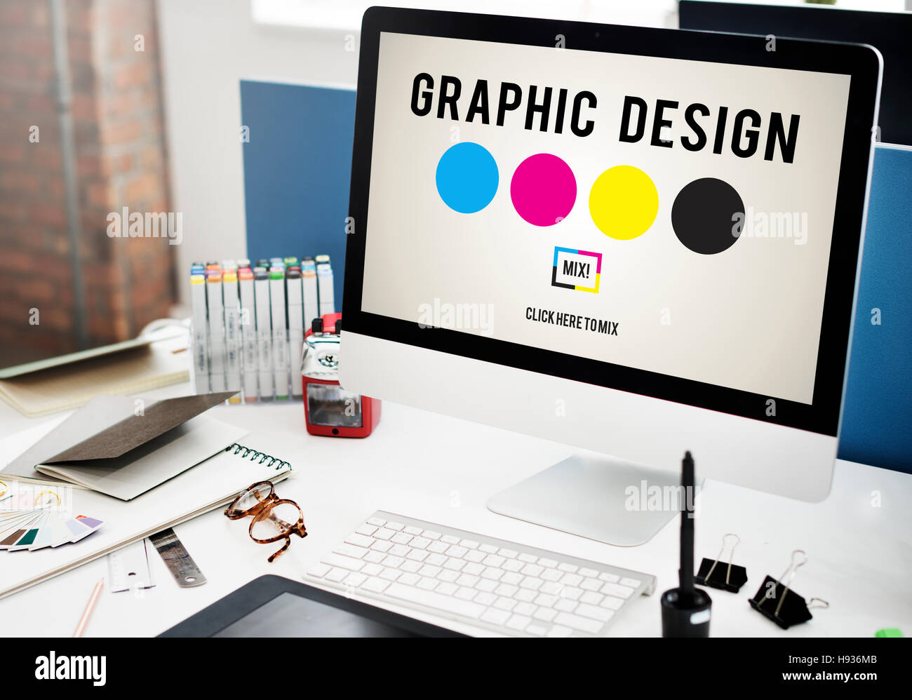 CMYK Ink Design Graphics Creativity Concept Stock Photo - Alamy