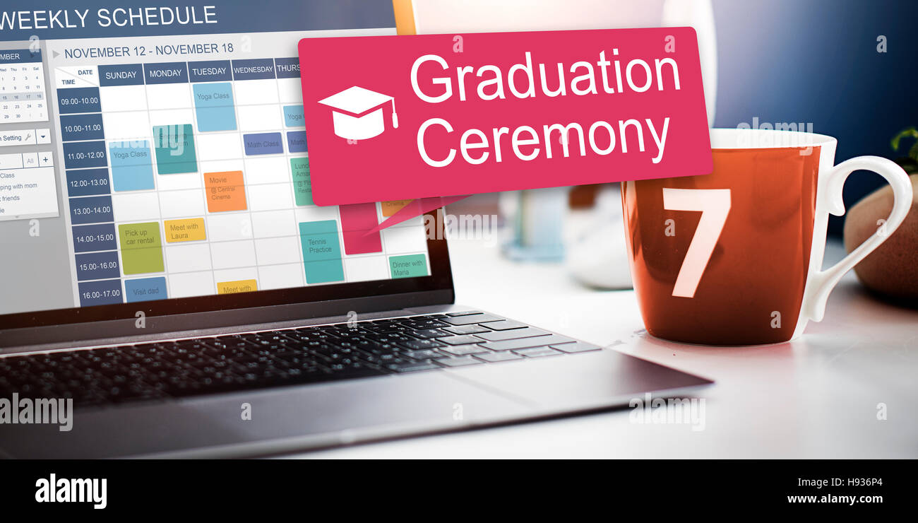 Graduation Ceremony Academic Celebration Concept Stock Photo - Alamy