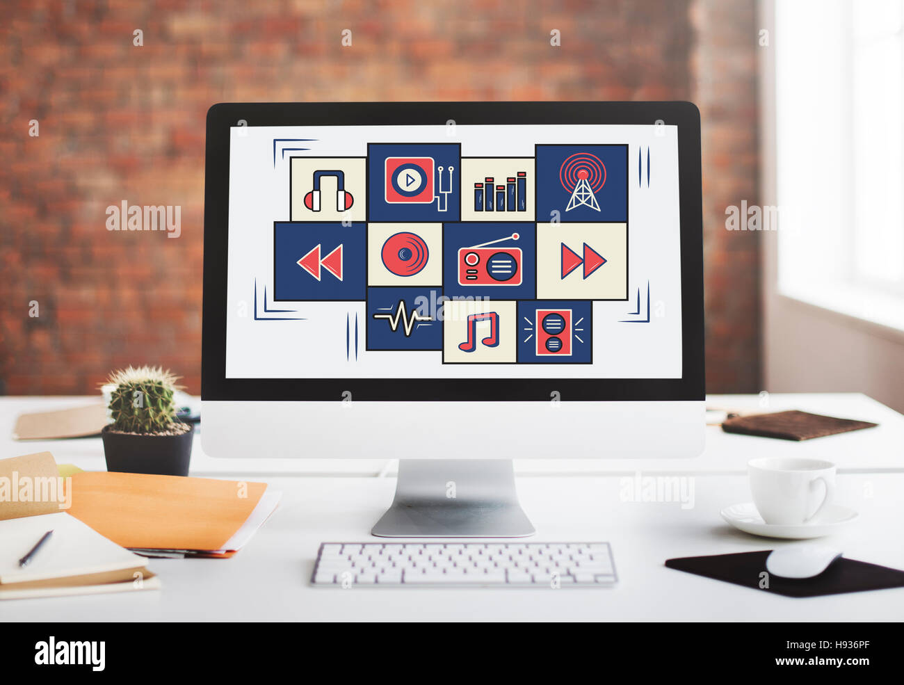 Multimedia Application Gadget Entertainment Concept Stock Photo - Alamy