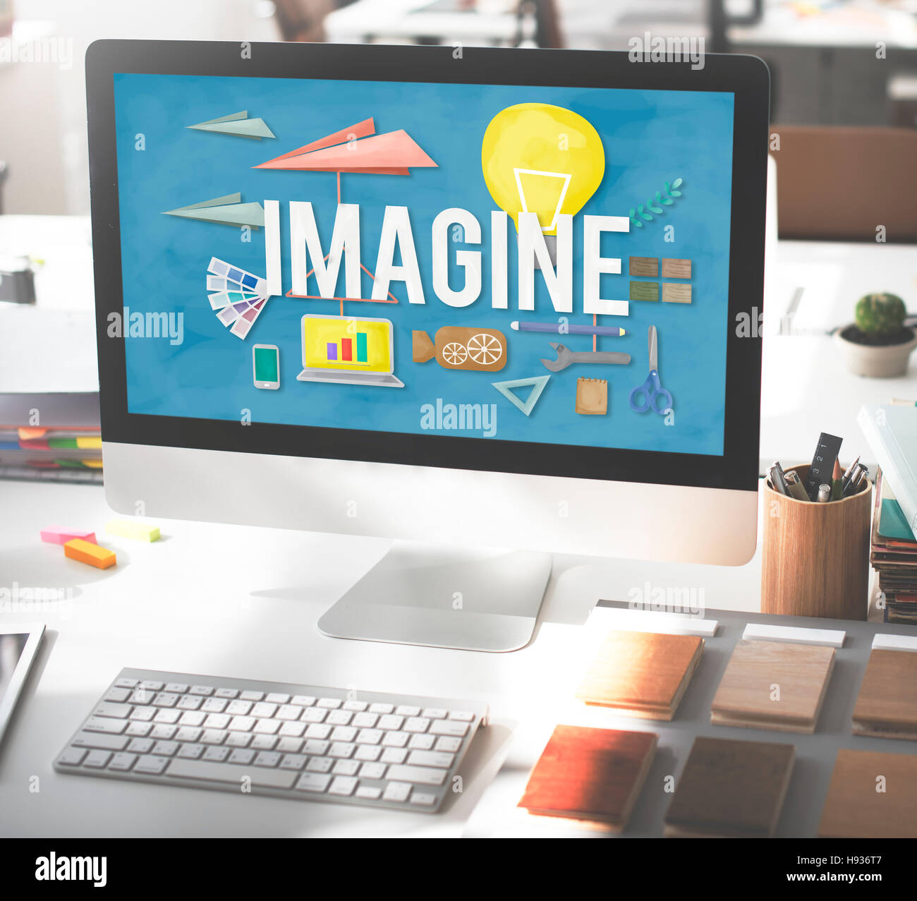 Imagine Creative Dream Expect Ideas Vision Concept Stock Photo - Alamy