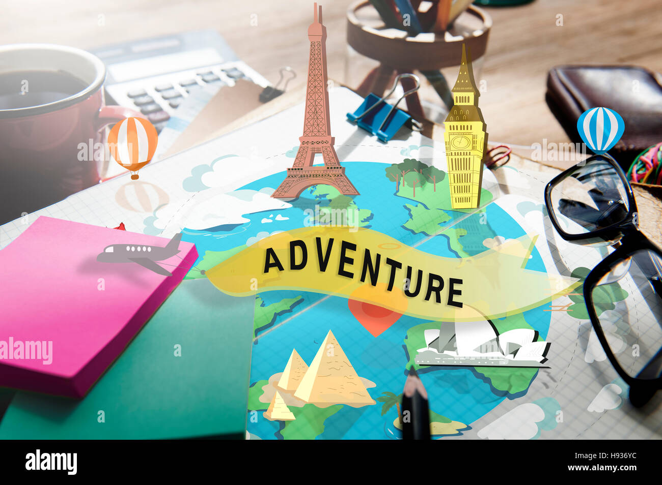 Adventure Destination Experience Explore Journey Concept Stock Photo ...