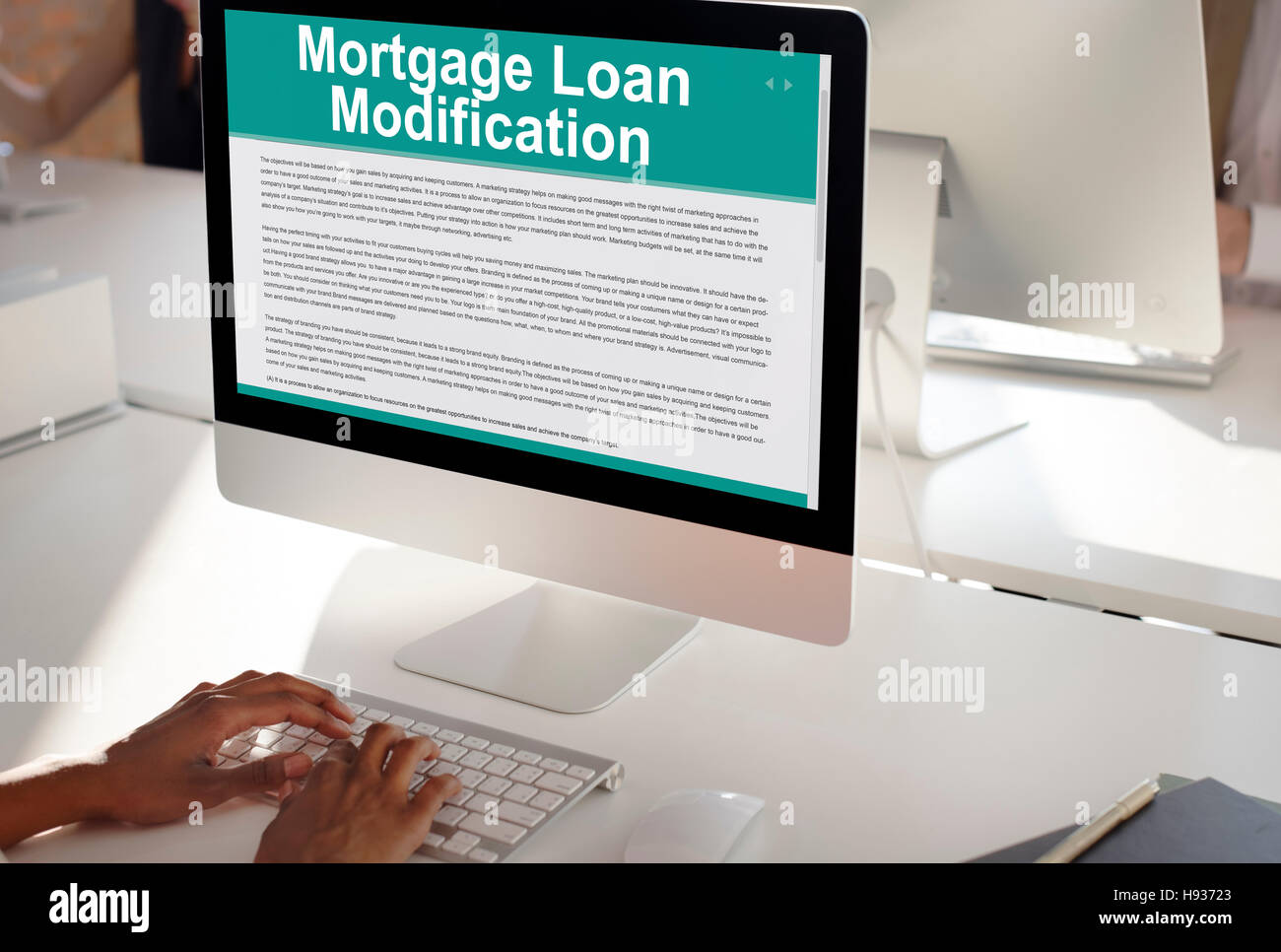 Mortgage Loan Request Modification Document Concept Stock Photo - Alamy