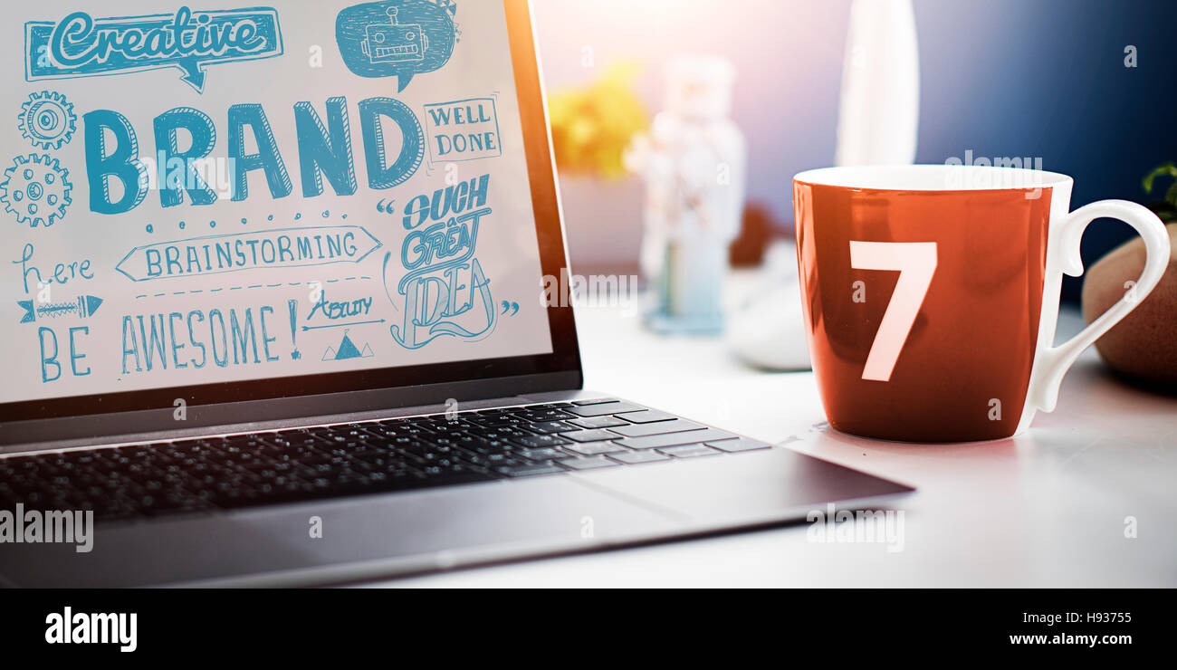 Brand Branding Advertising Commercial Marketing Concept Stock Photo - Alamy