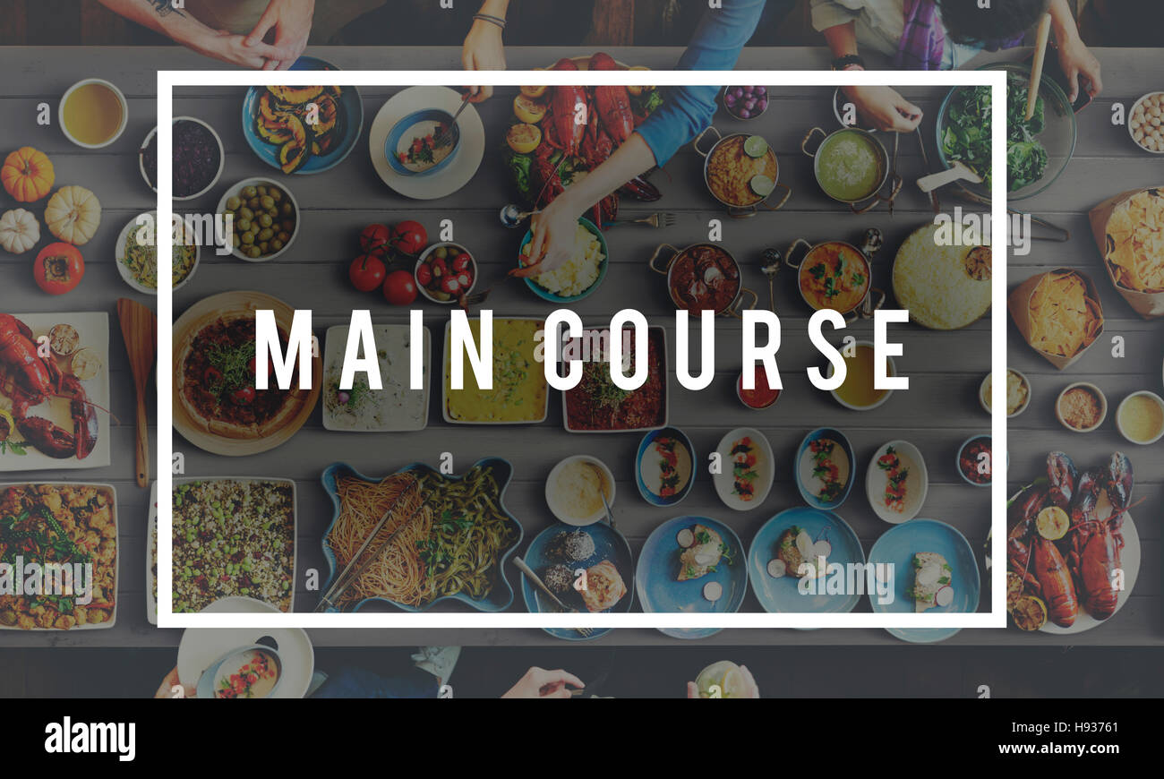 Main Course Cuisine Dinner Gourmet Healthy Concept Stock Photo - Alamy