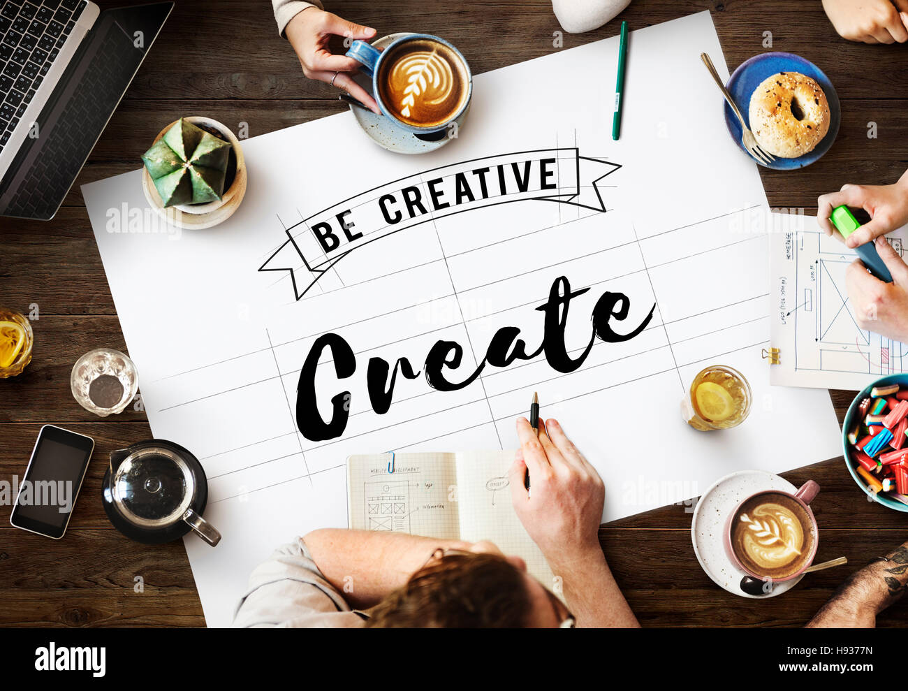 Create Creative Creativity Ideas Imagination Inspire Concept Stock ...