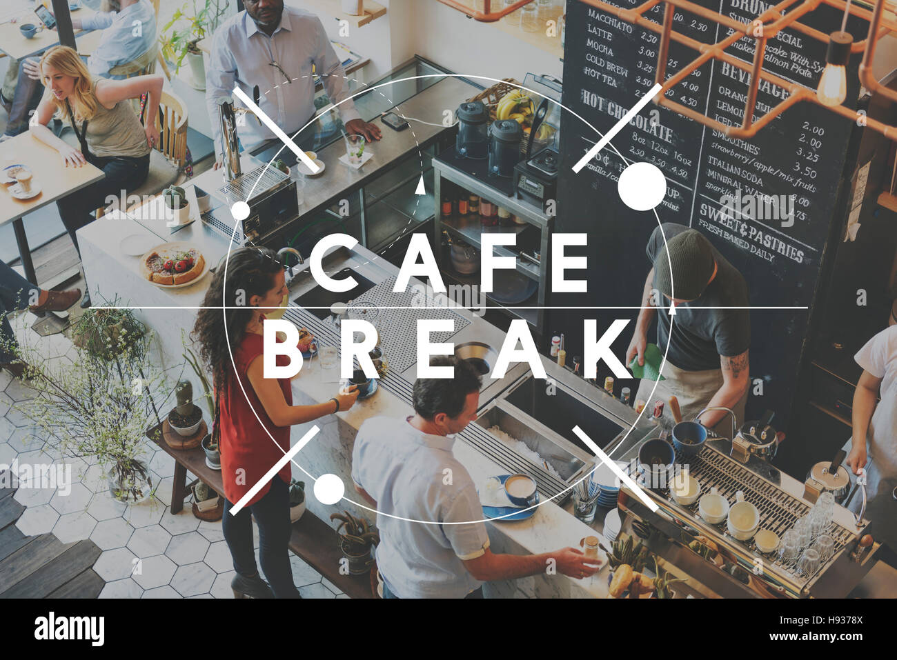 Break Coffee Cafe Cessation Pause Relax Rest Concept Stock Photo - Alamy