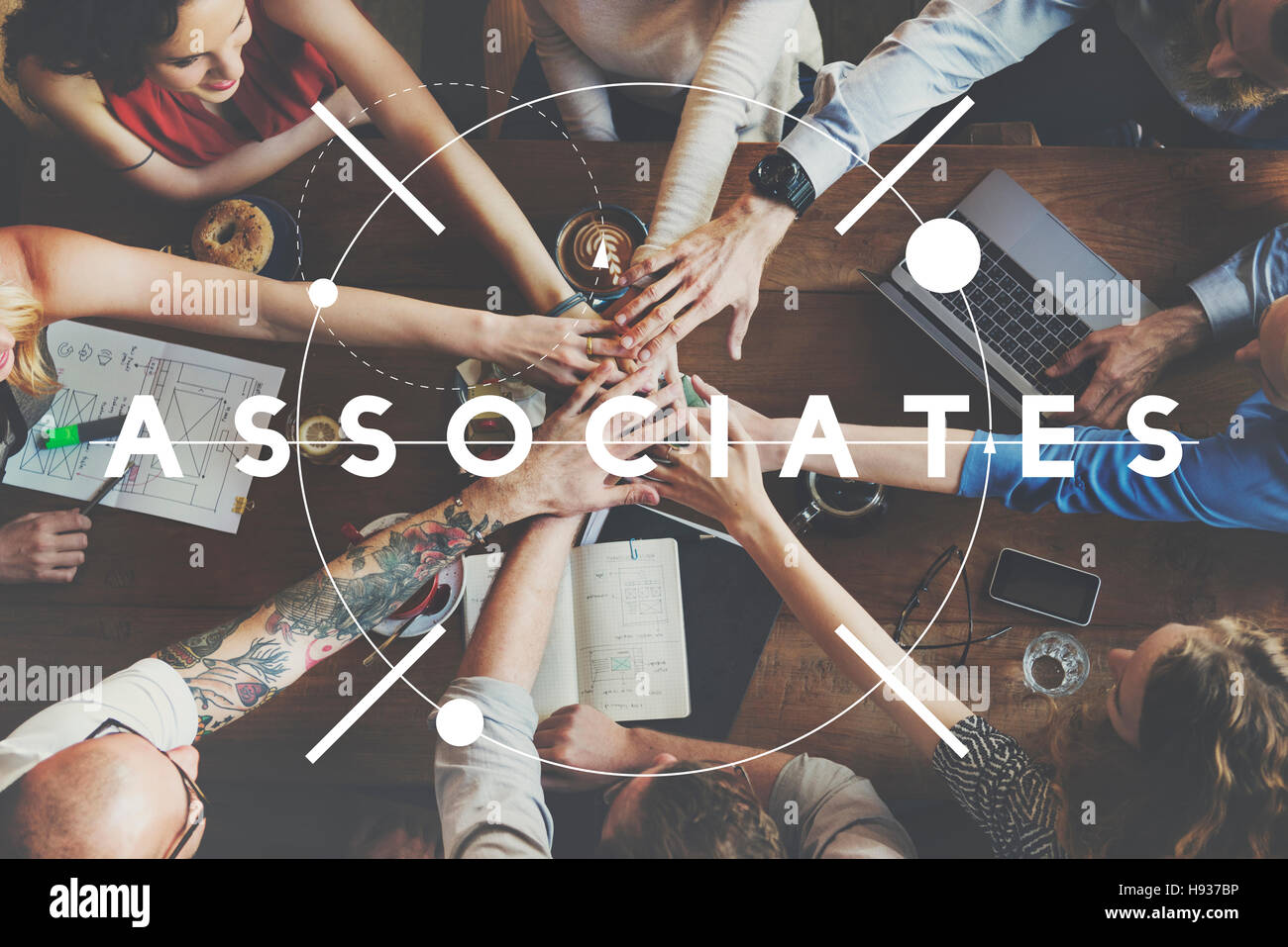 Colleagues Associates Coworkers Team People Concept Stock Photo - Alamy