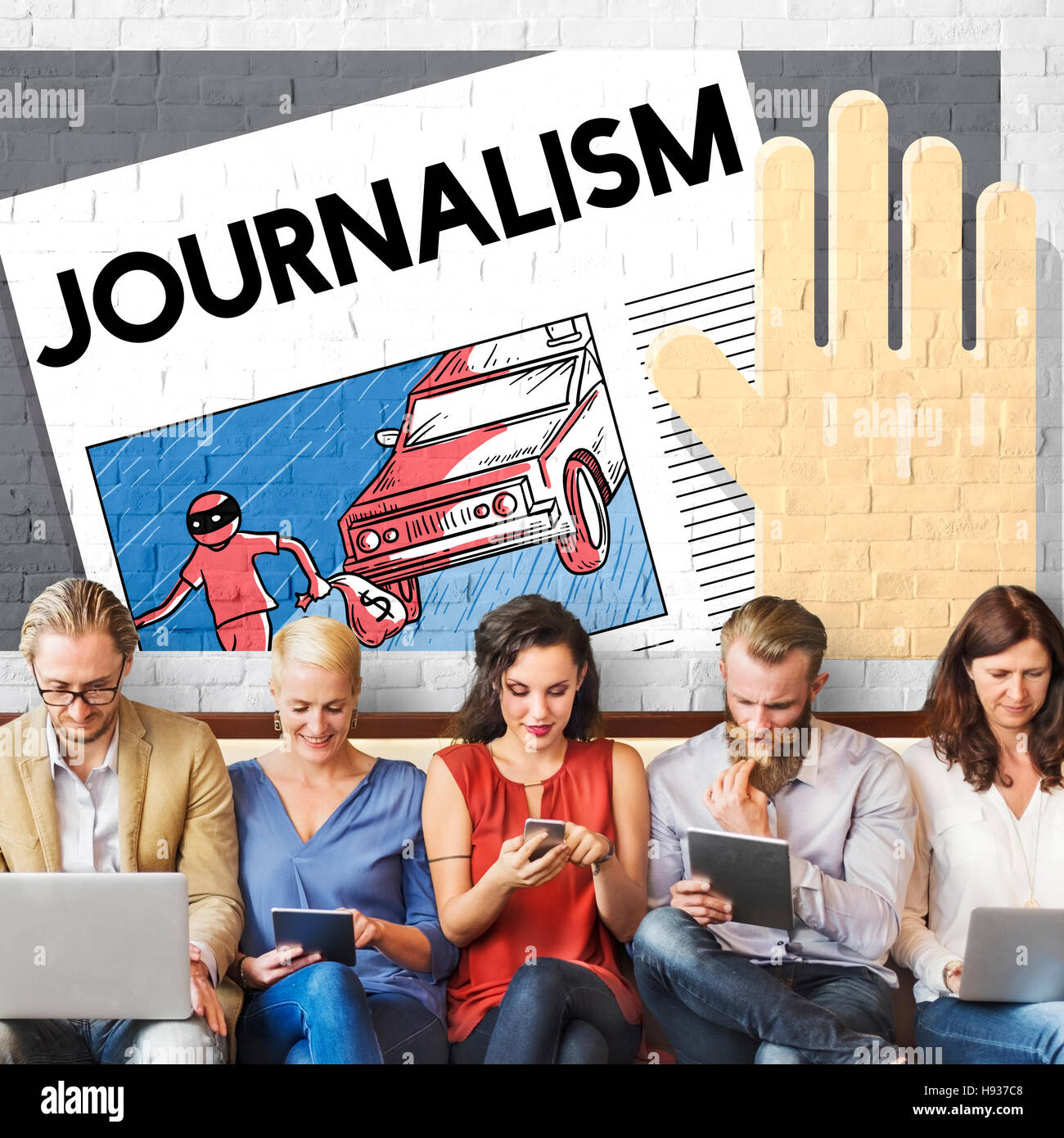 Journalism News Interview Article Content Concept Stock Photo - Alamy