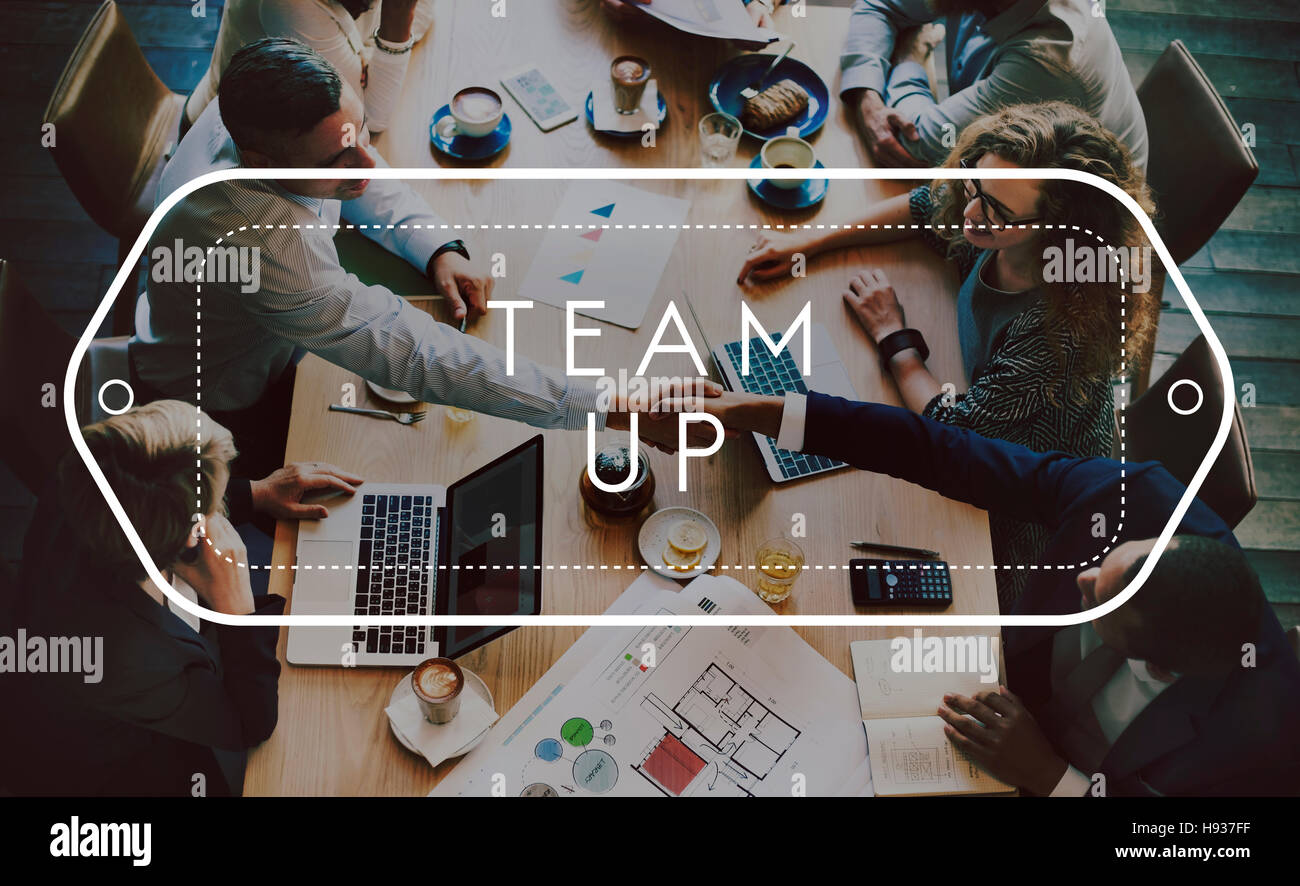 Team Up Support Strategy United Alliance Concept Stock Photo - Alamy