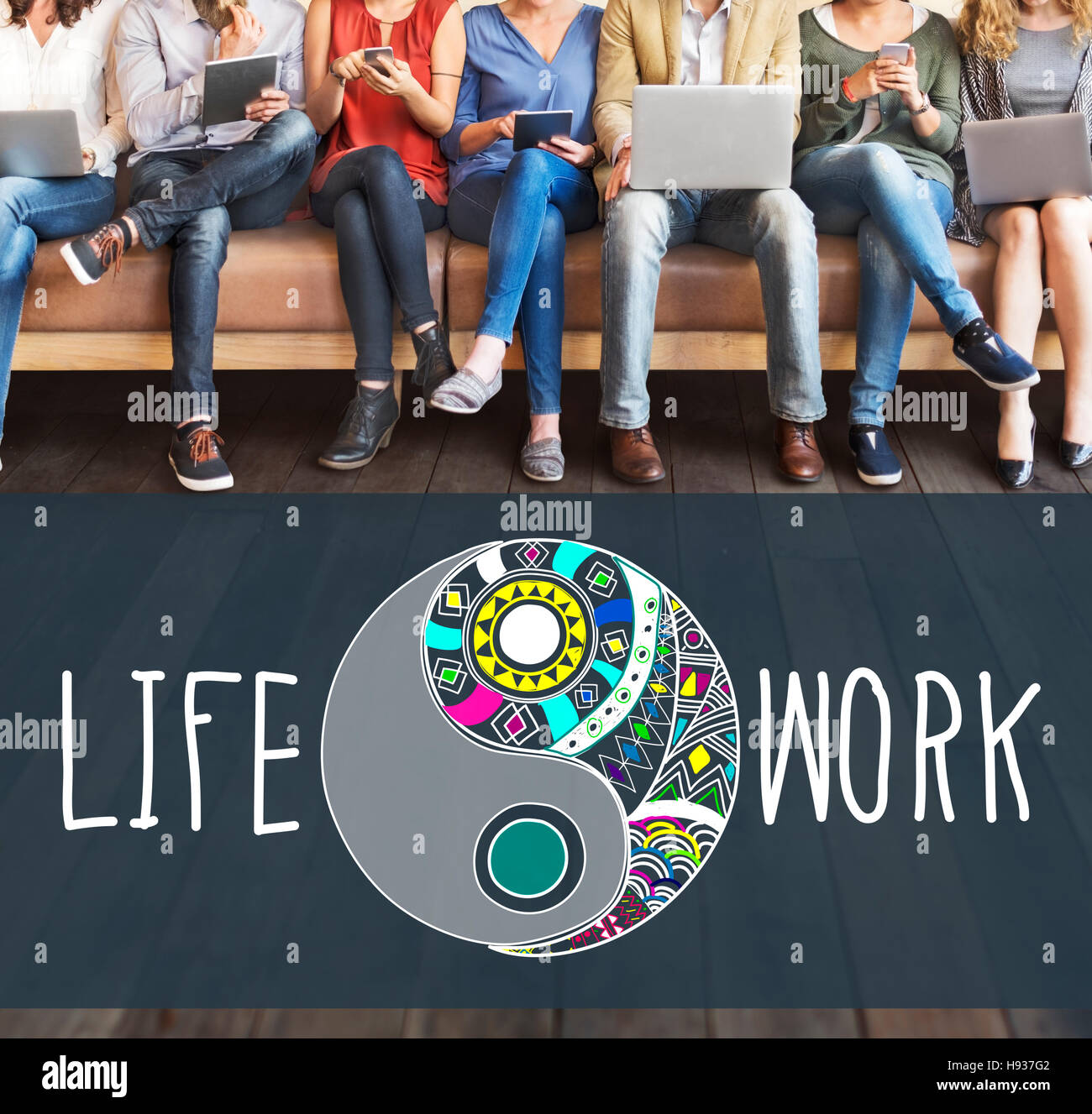 Life Work Balance Functional Nature Active Style Concept Stock Photo ...