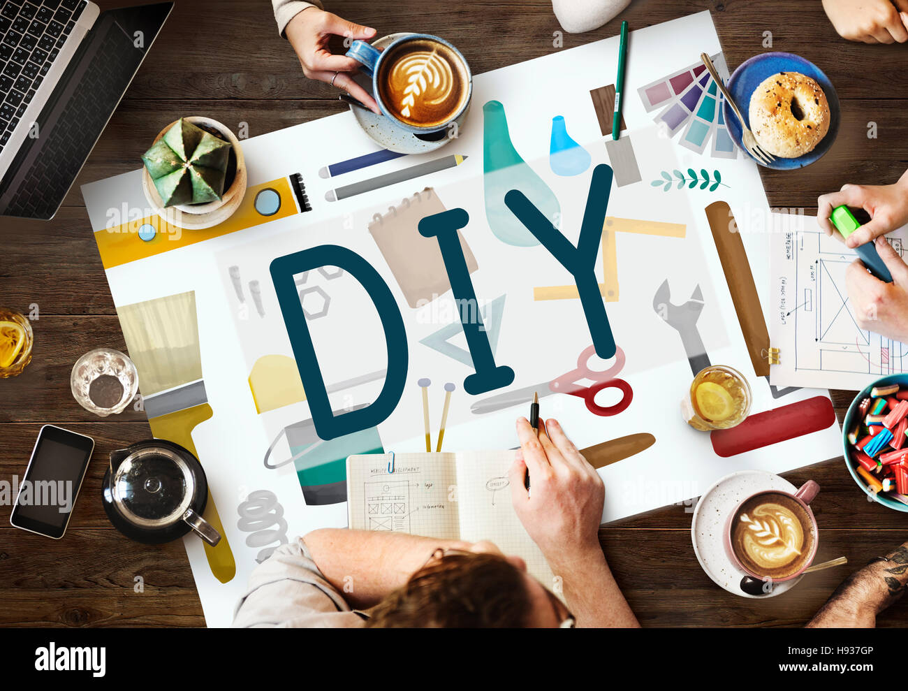 Do It Yourself Project Graphics Concept Stock Photo - Alamy