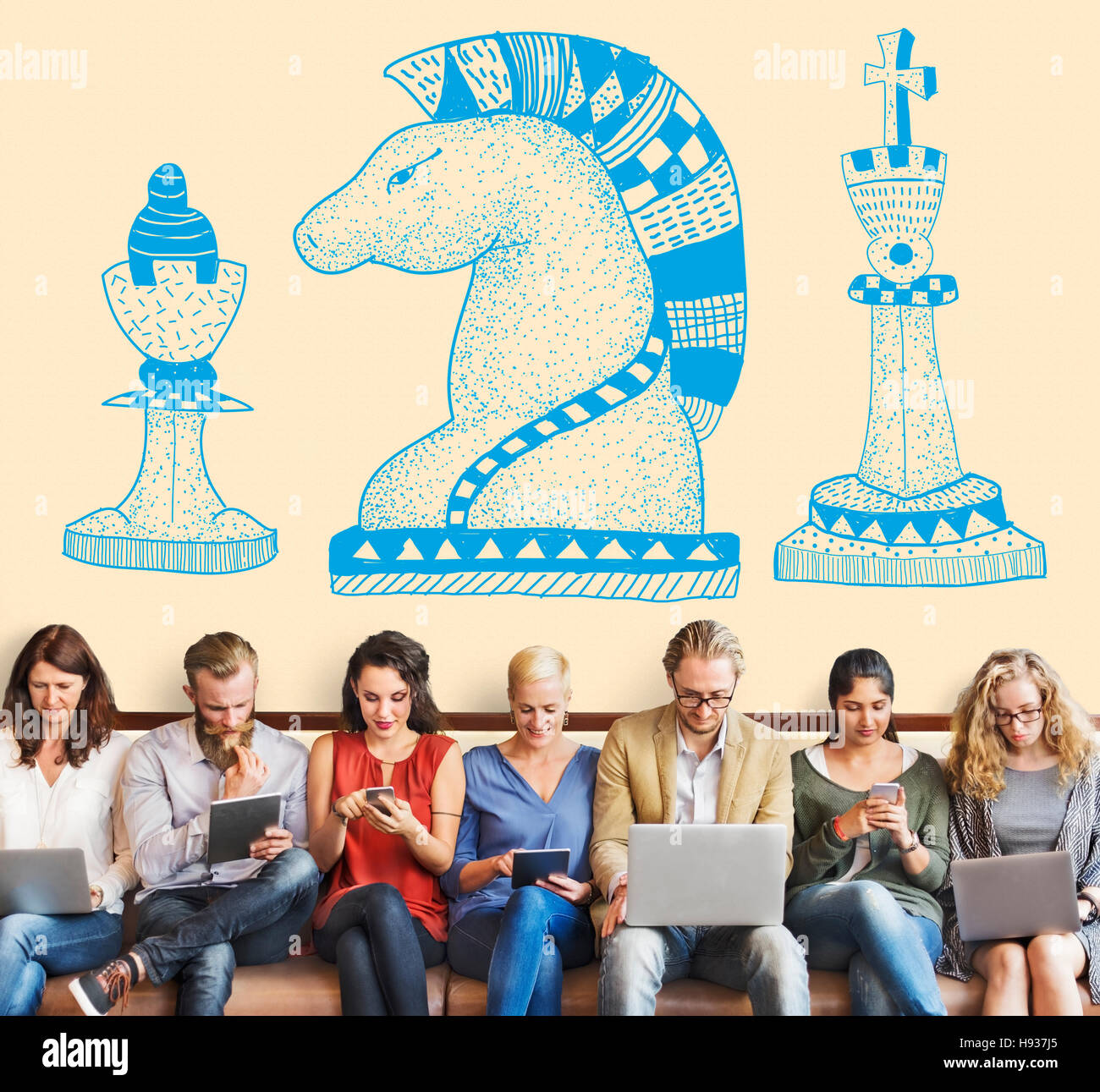Knight Chess Piece Strategy Graphic Concept Stock Photo - Alamy