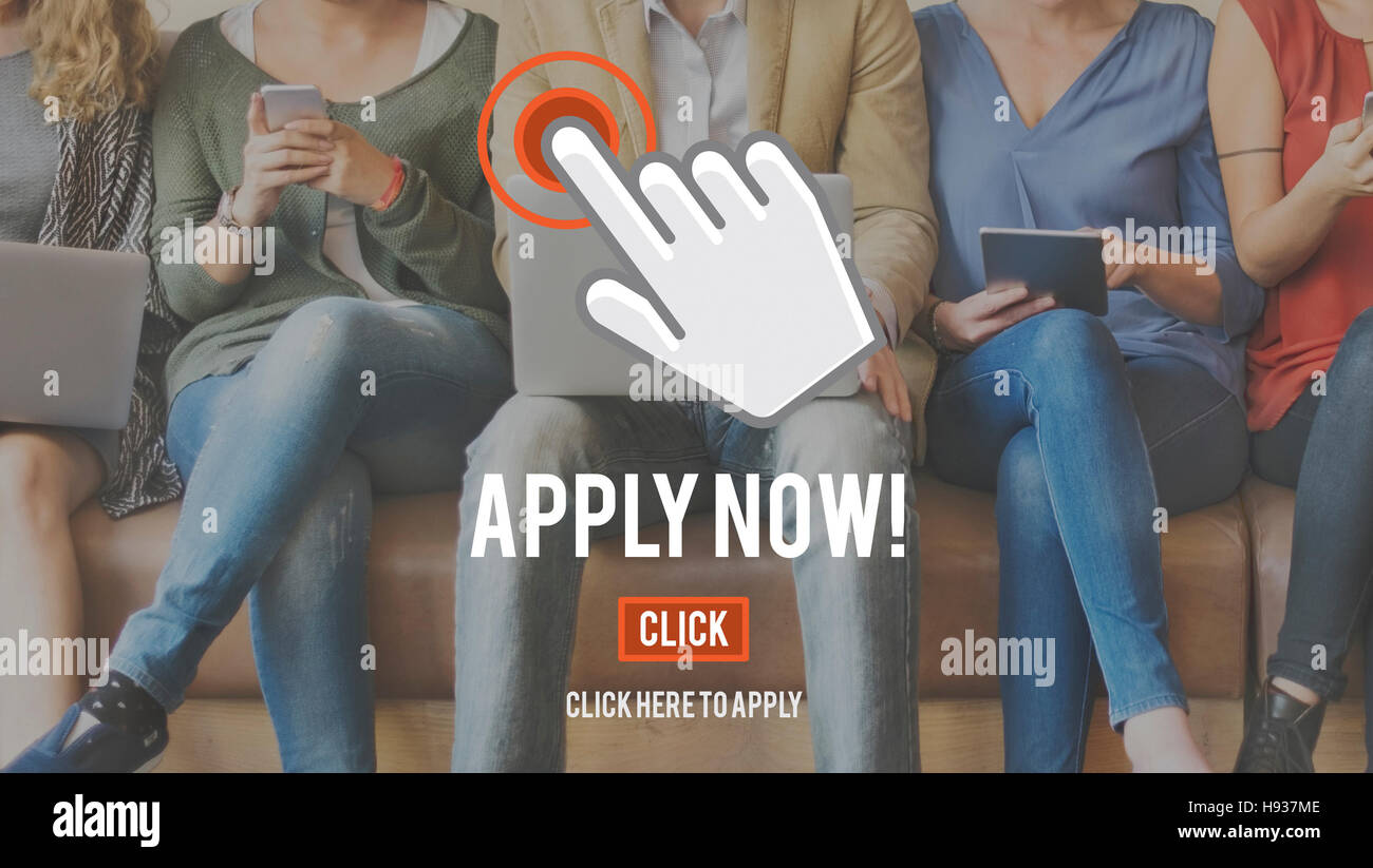 Apply Now Application Human Resources Employment Concept Stock Photo ...