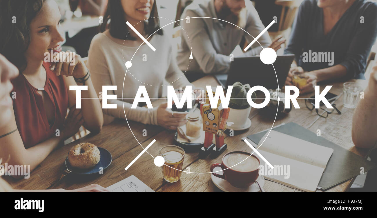 Teamwork Team Building Cooperation Relationship Concept Stock Photo - Alamy