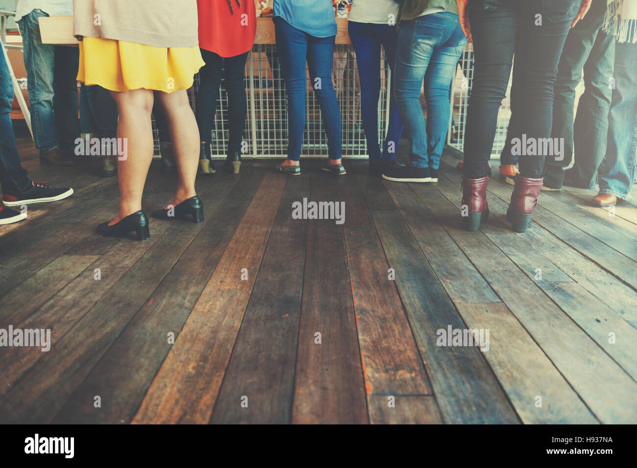 Standing Party Communication Meet Up Concept Stock Photo - Alamy