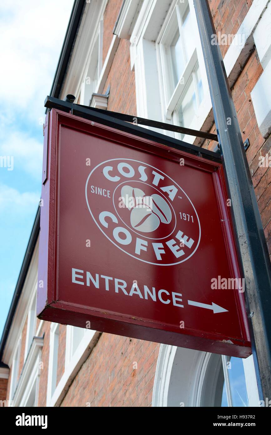 Costa Coffee Sign, Nantwich Stock Photo - Alamy